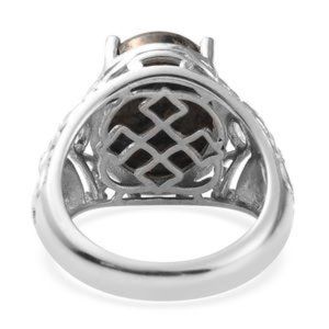 Jewelry | Matrix Silver Shungite Ring In Platinum Over Bronz | Poshmark